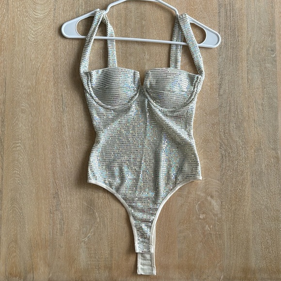 Fashion Nova | Tops | Sequin Body Suit Wore Once On New Years | Poshmark